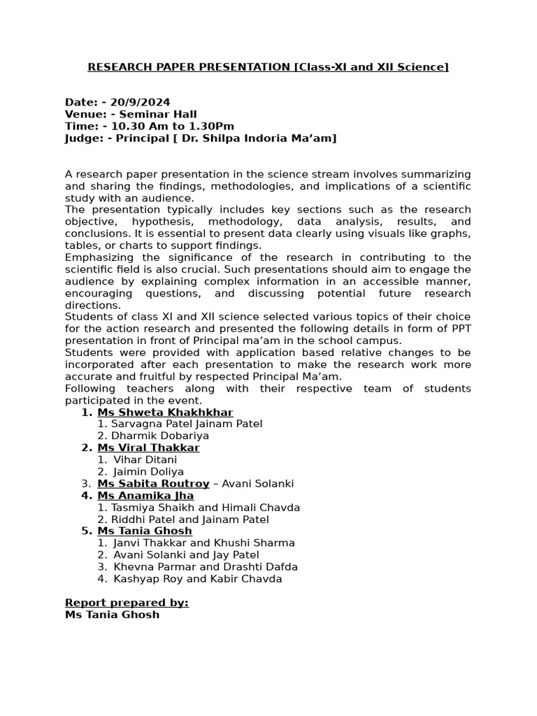 Research Paper Presentation | PDF