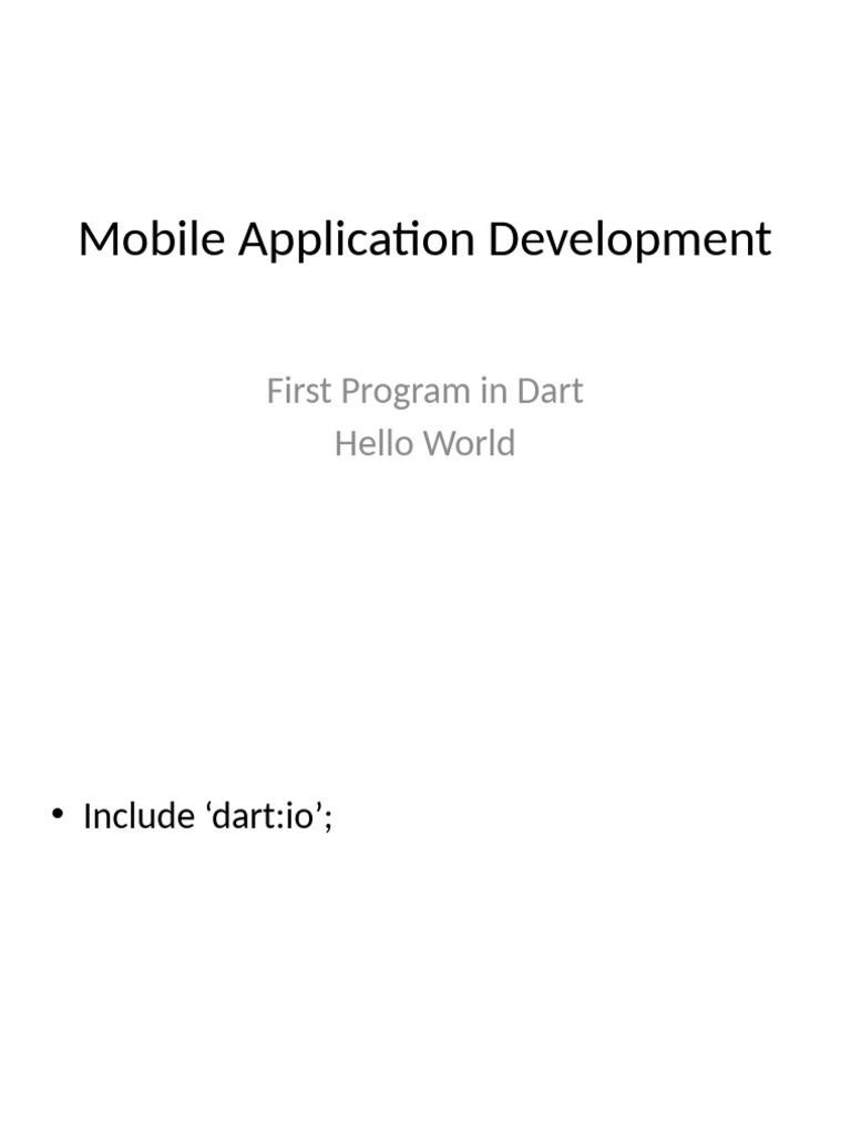 First Dart Programm Pdf Computers