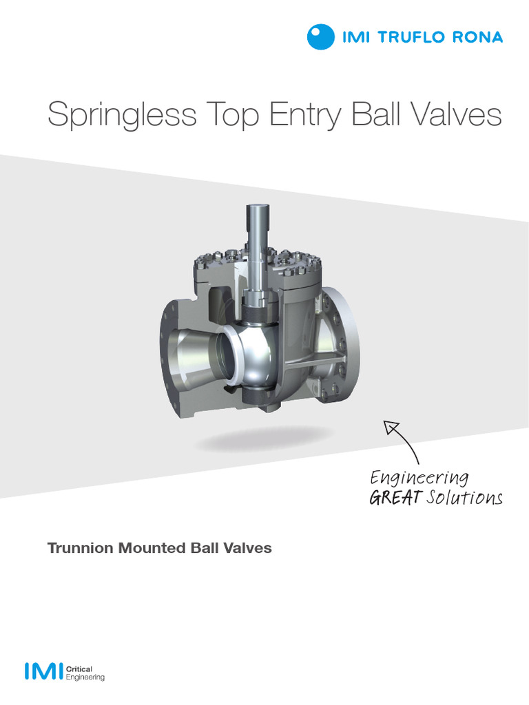 IMI Truflo-Rona Product SpringlessTopEntryBallValve AW LRES | PDF ...
