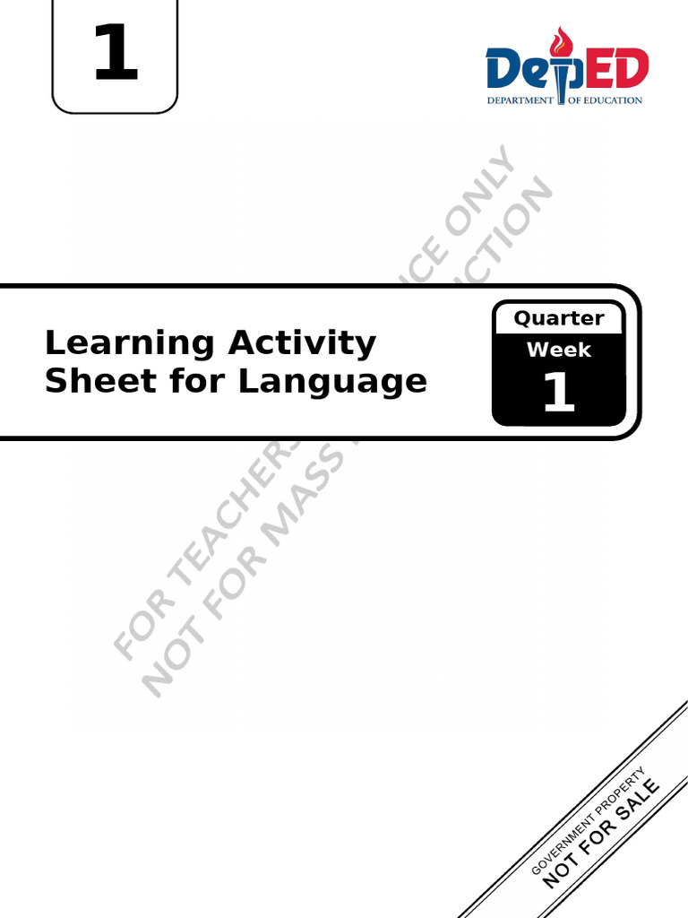 Las Q2 W1 Language | PDF