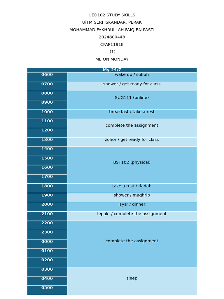 Ued102 Study Skills | PDF