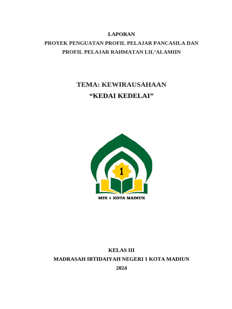 Laporan P5 Kedelai | Pdf