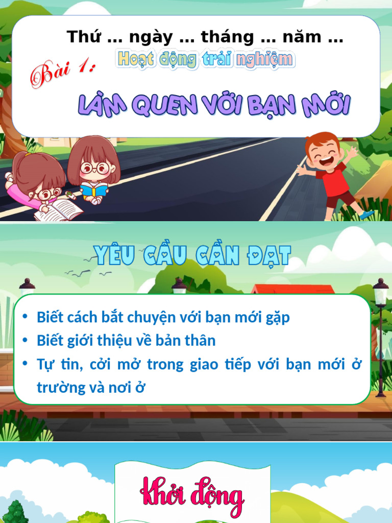 Bài 1. Làm Quen V I B N M I.hđtn L P 1 | PDF