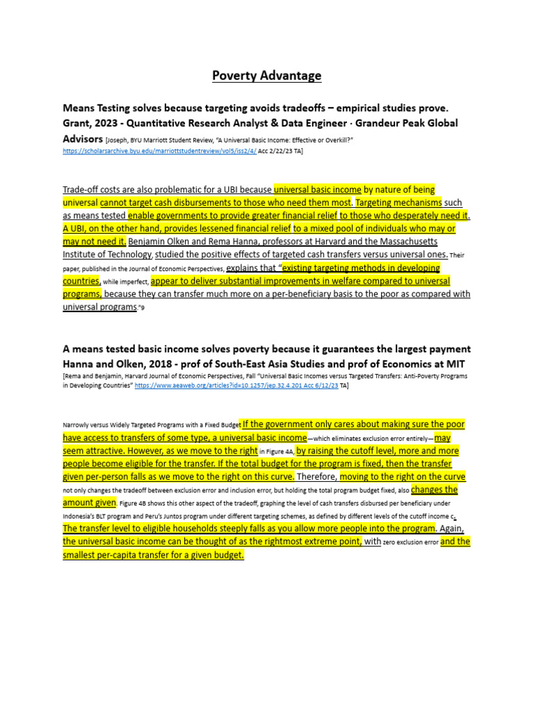 2AC - Means Tested Basic Income | PDF | Carbon Tax | Taxes