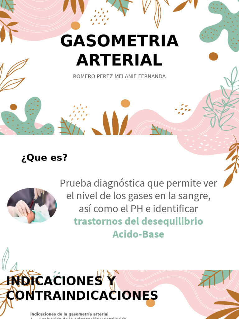 Gasometría Arterial: Indicaciones y Evaluación | PDF | Medicina de ...