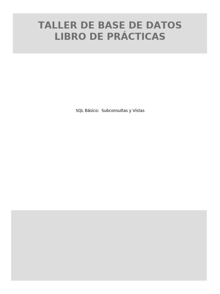 Practicas SQL Básicas 3. | PDF | SQL | Gestión de datos