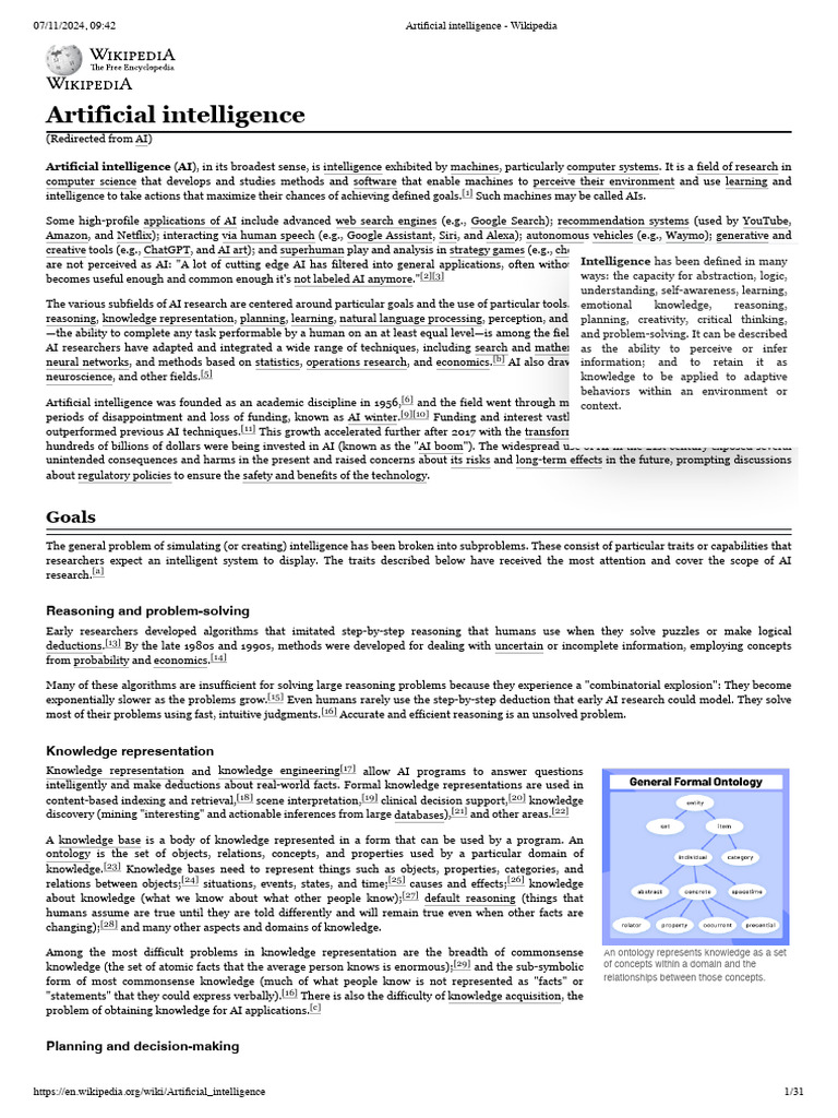 Artificial intelligence | PDF | Artificial Intelligence | Intelligence (AI) & Semantics