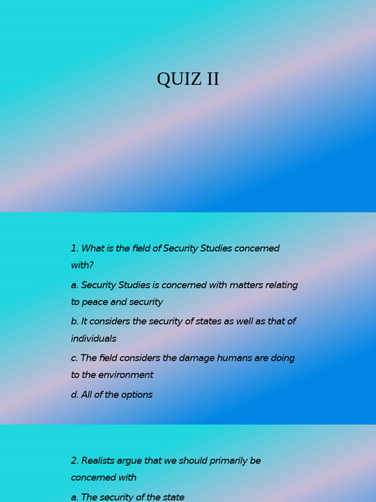 QUIZ II | PDF QUIZ II | PDF