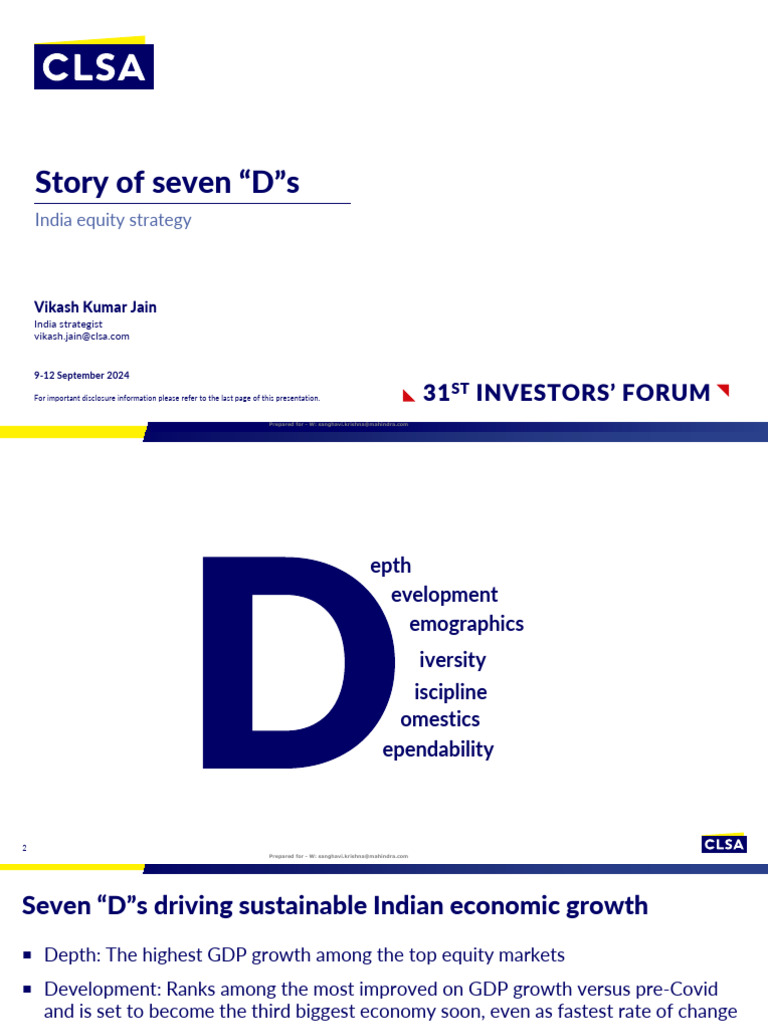 CLSA On India | PDF | Gross Domestic Product | Economic Growth