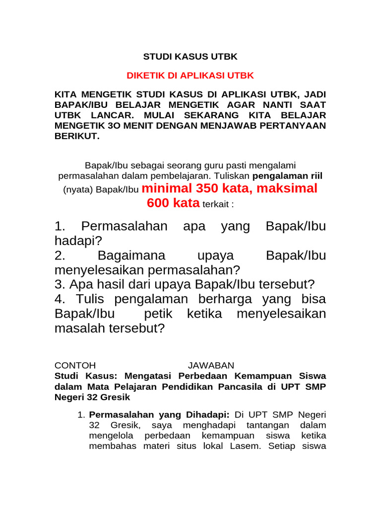 Contoh Studi Kasus | PDF