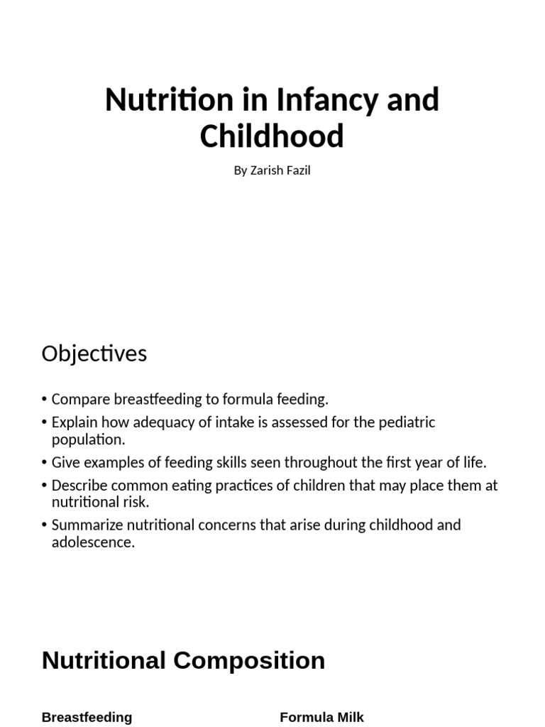 Unit 5 Nutrition in Infancy and Childhood | PDF | Breast Milk ...