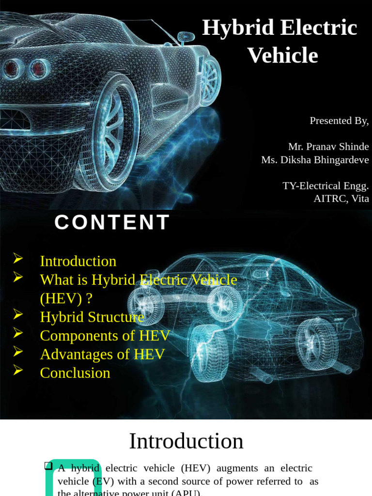 Eco Friendly Electric Car PowerPoint 111 2 | PDF | Hybrid Vehicle | Hybrid Electric Vehicle