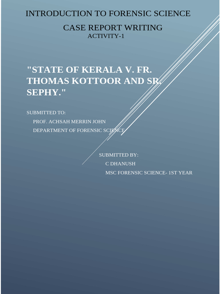 Sister Abhaya Murder Case Overview | PDF | Common Law | Public Law