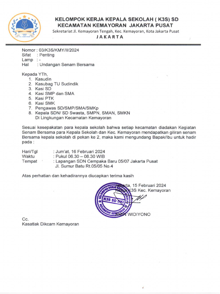 Undangan Senam | PDF