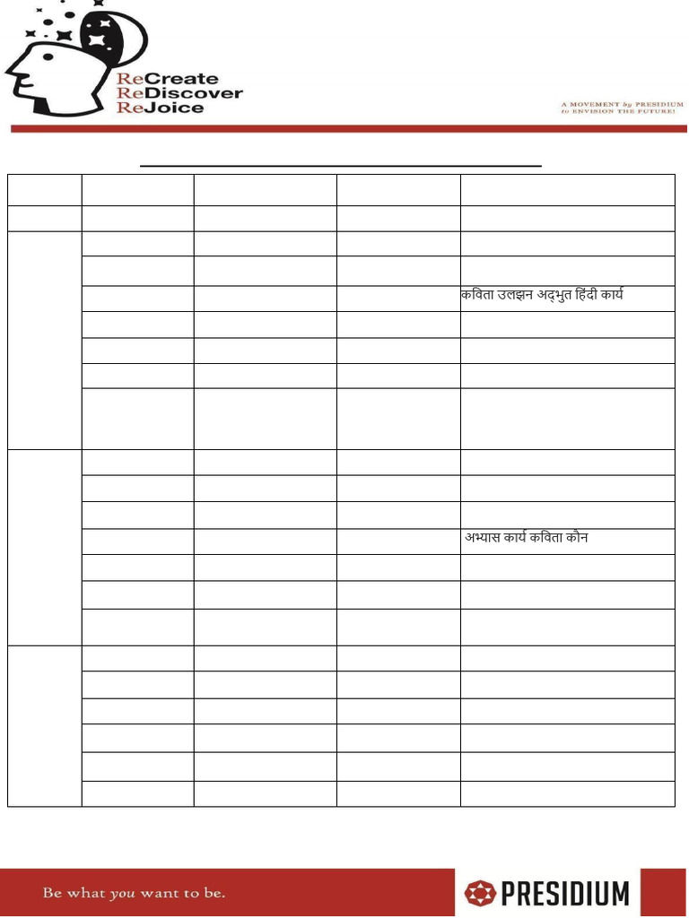 Grade-4 Weekly Schedule 28th June - 3rd July | PDF