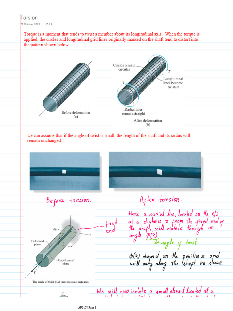 Understanding Torque and Torsion Effects | PDF