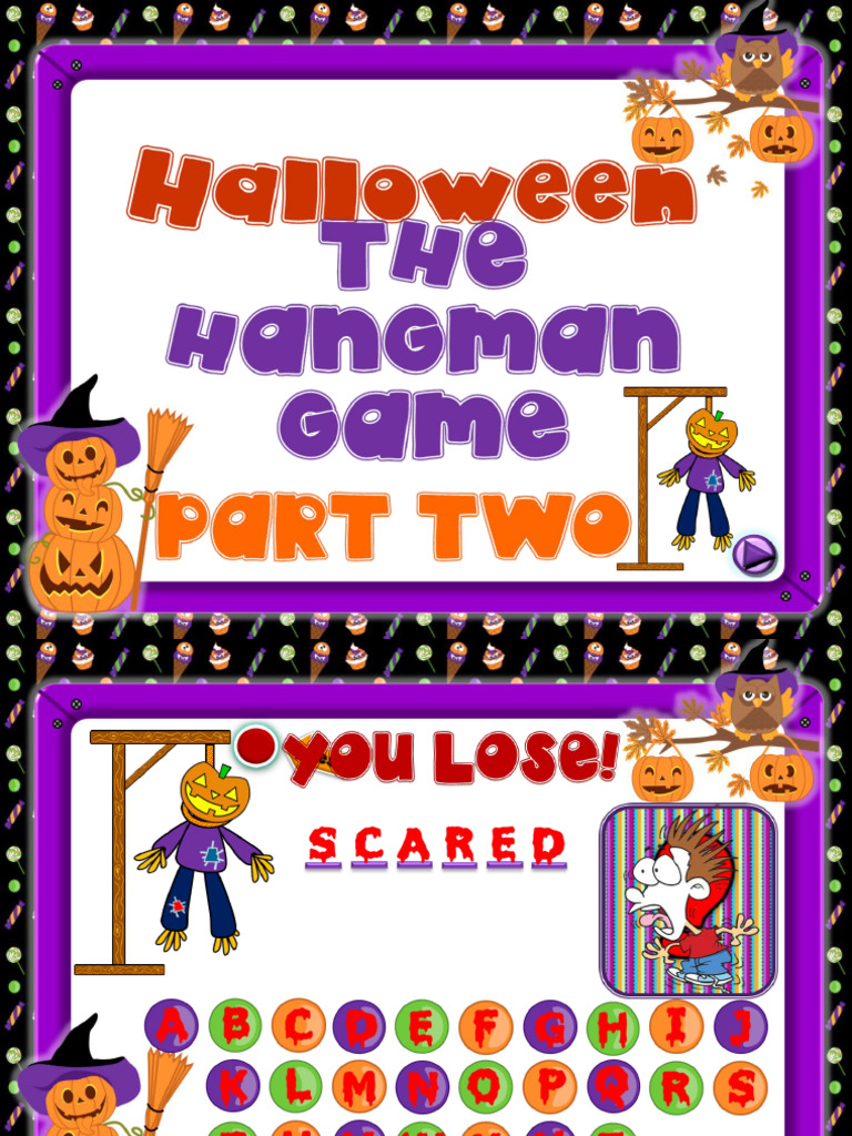 Halloween the Hangman Game Part Two Fun Activities Games Games 60846 | PDF