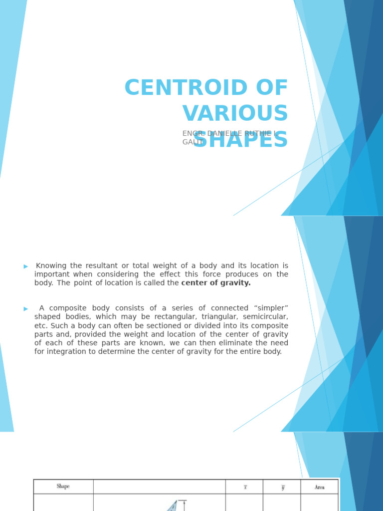 Centroid Calculation for Shapes | PDF