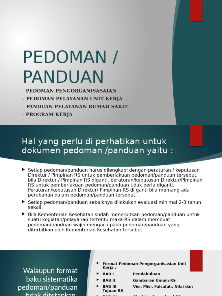 Presentasi PEDOMAN | PDF | Karier & Perkembangan | Bisnis