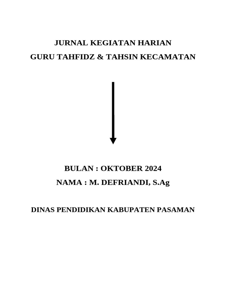 Cover Jurnal Kegiatan Harian | PDF | Agama & Spiritualitas