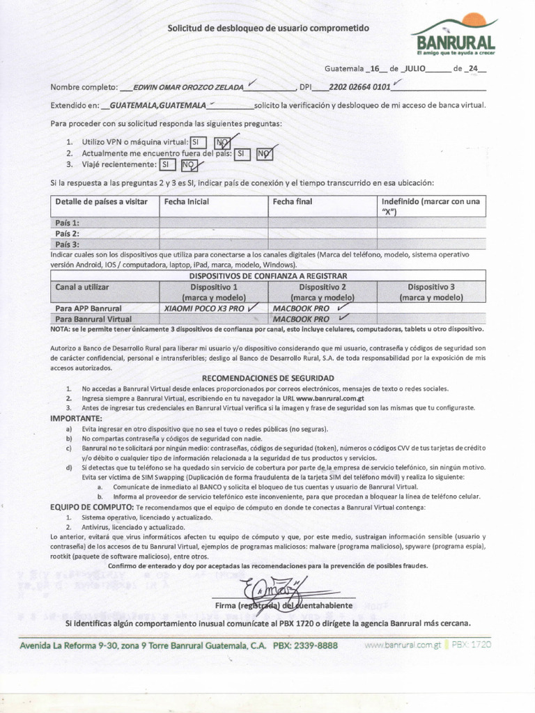 Fomato para Liberacion | PDF