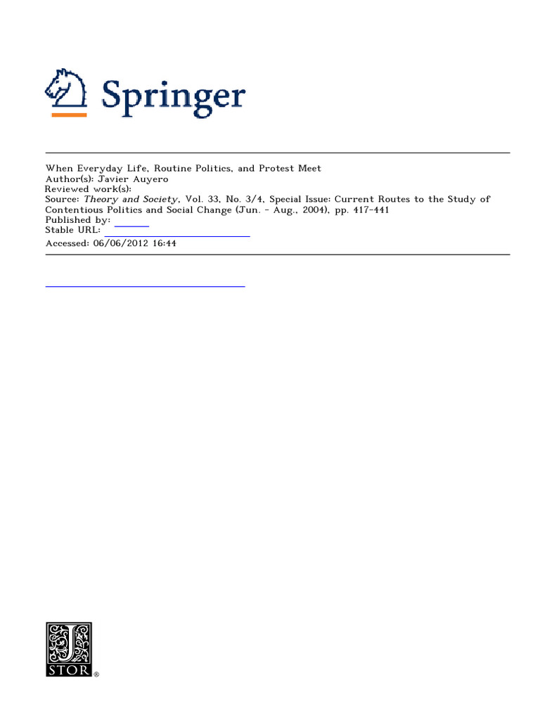 Springer: Springer Is Collaborating With JSTOR To Digitize, Preserve and Extend Access To Theory ...