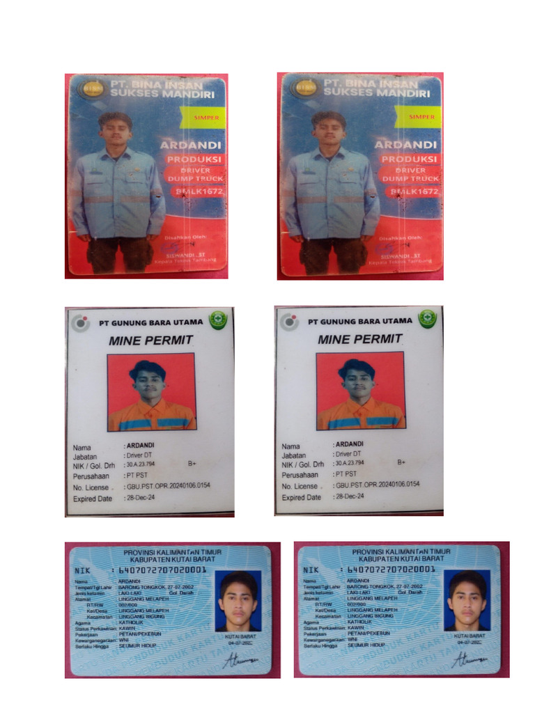 Lamaran Kerja Ardandi | PDF