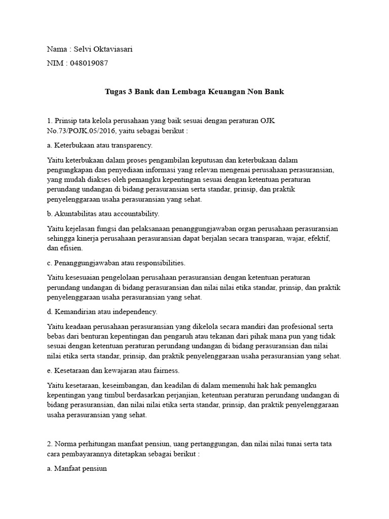 Tugas 3 Bank Dan Lembaga Keuangan Non Bank | PDF