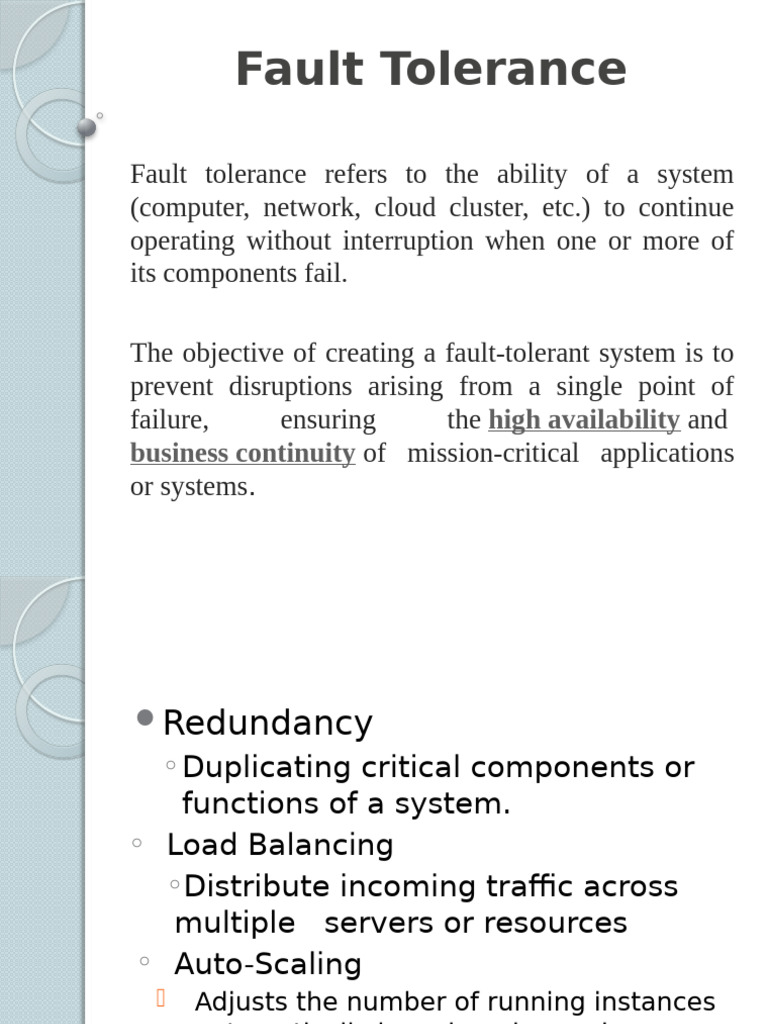 Fault Tolerance Automated Policy Management | PDF