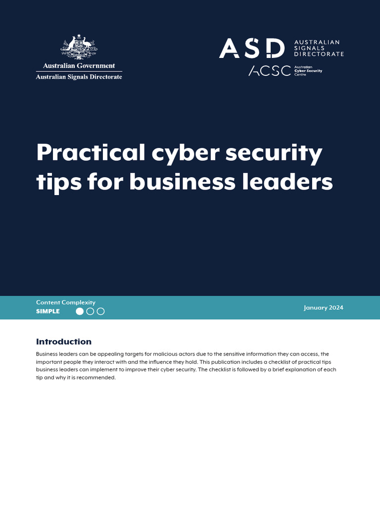 Practical Cyber Security Tips For Business Leaders | PDF | Computer Security | Security
