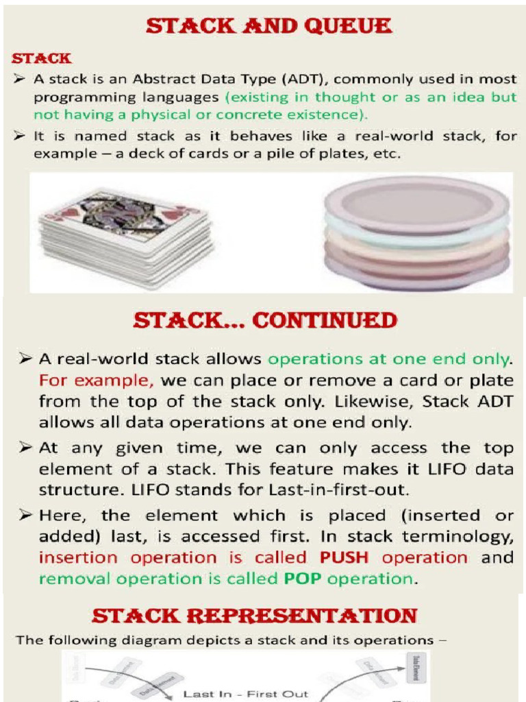 Unit No 1 - Stack & Queue | PDF Unit No 1 - Stack & Queue | PDF