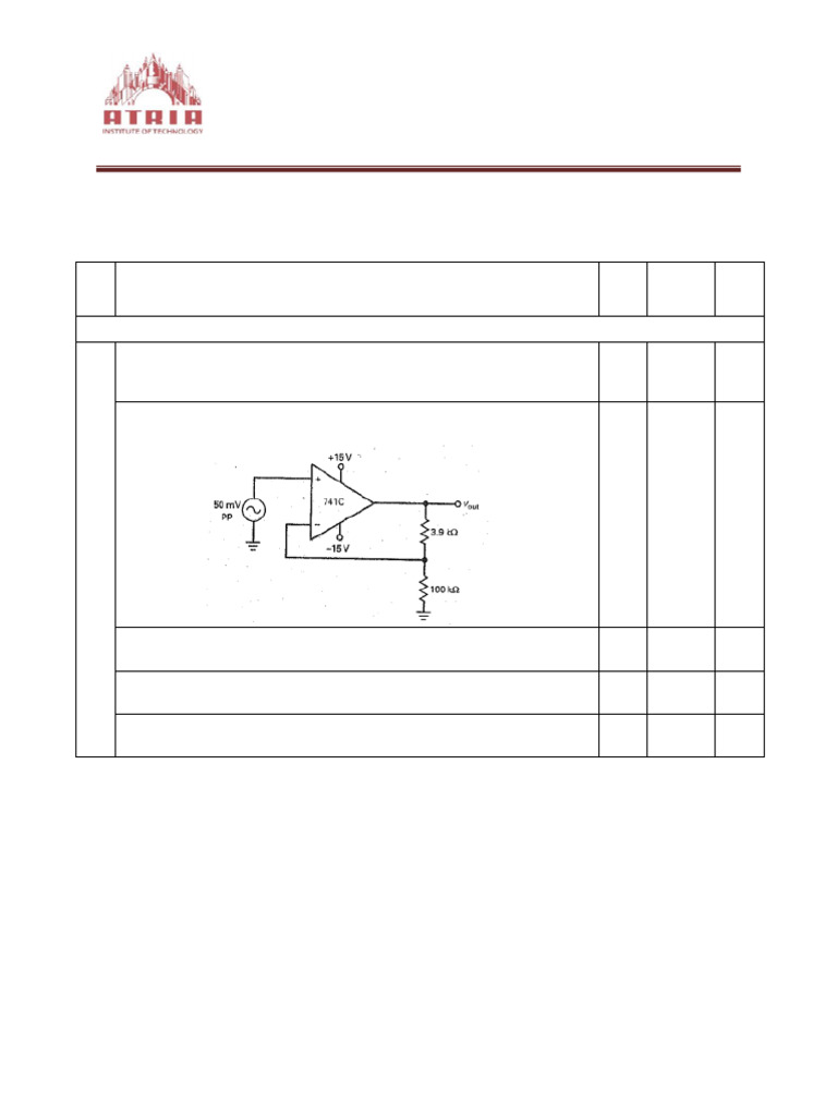 EP&C Assignment (BEC303) - 1 | PDF | Amplifier | Feedback