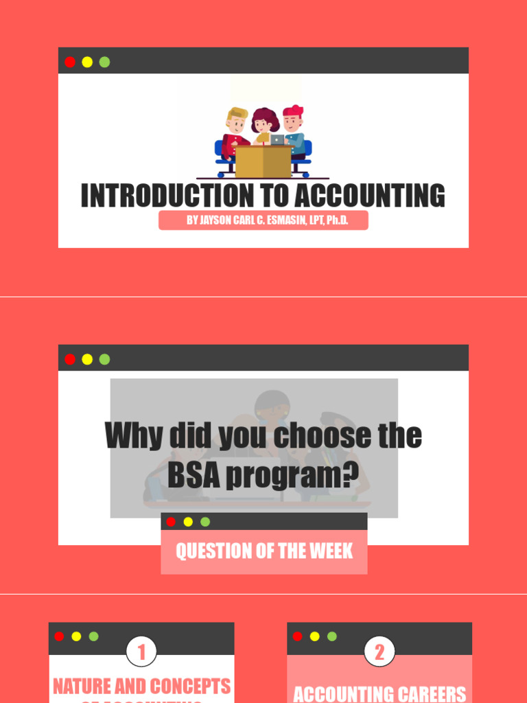 Lesson 3 - Introduction To Accounting | PDF | Accounting | Accountant