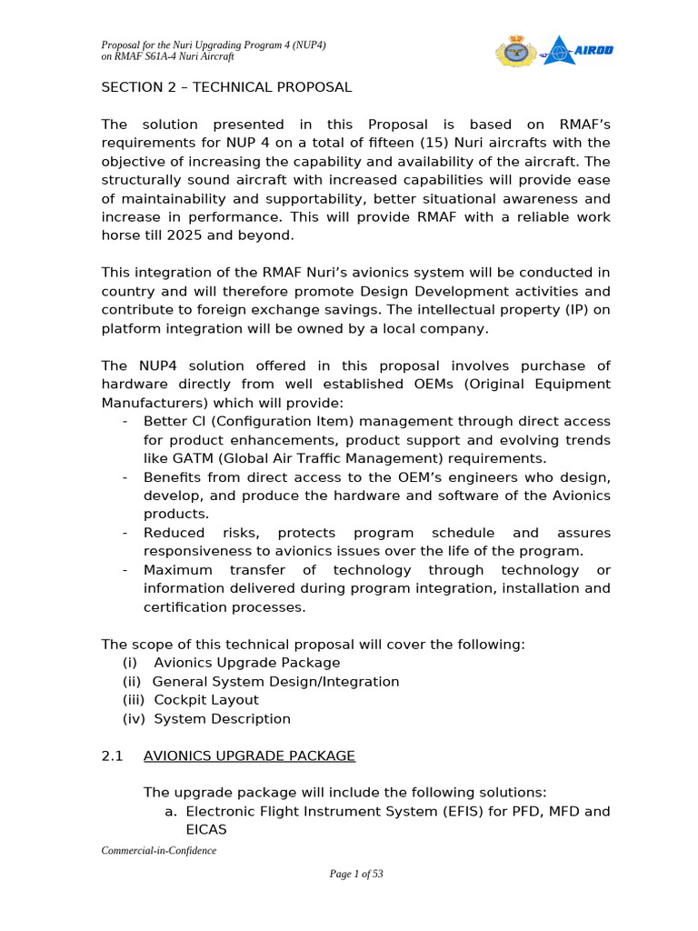 Nuri Aircraft Avionics Upgrade Proposal | PDF | Electronics | Aircraft