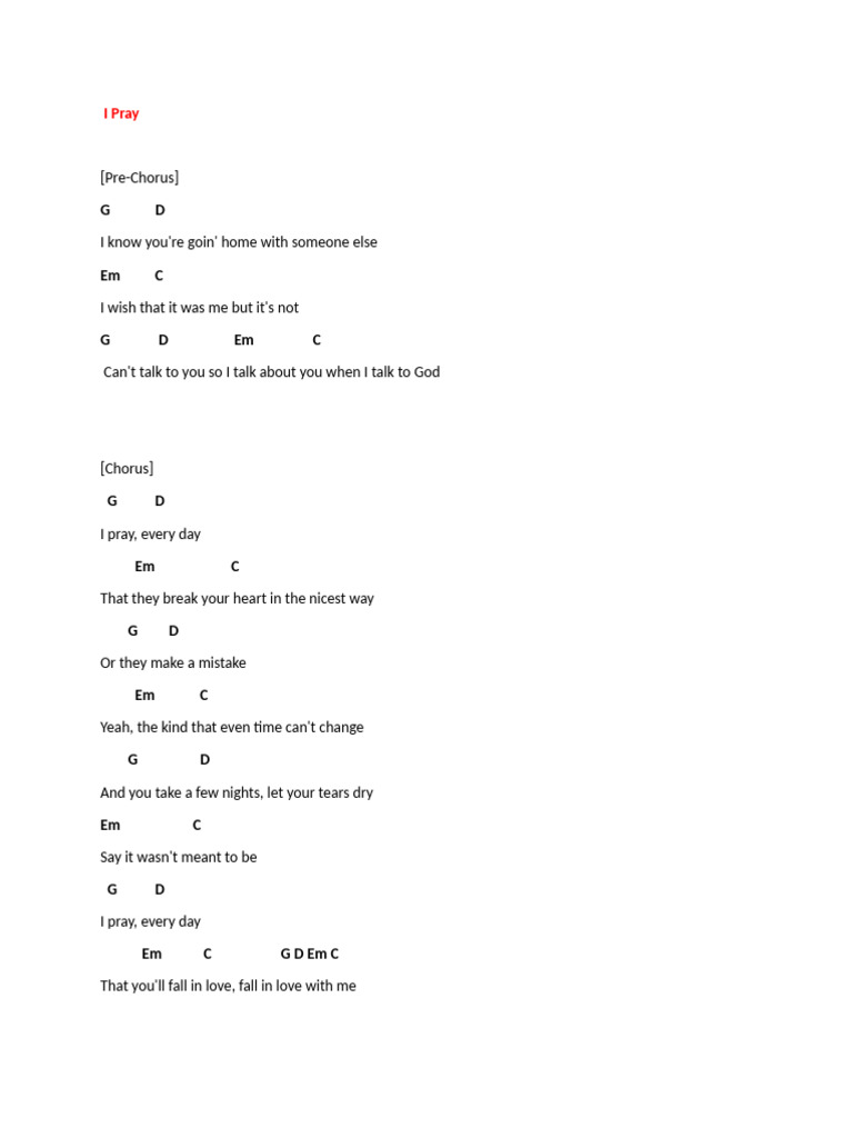 I Pray | PDF