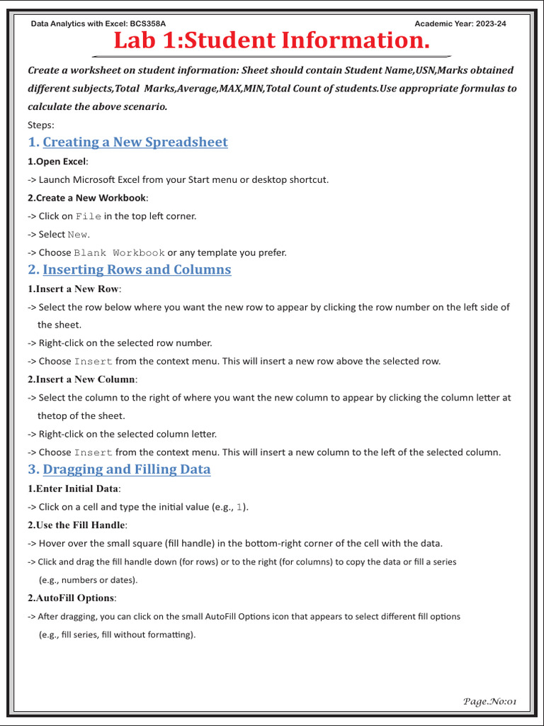1 | PDF | Microsoft Excel | Computing
