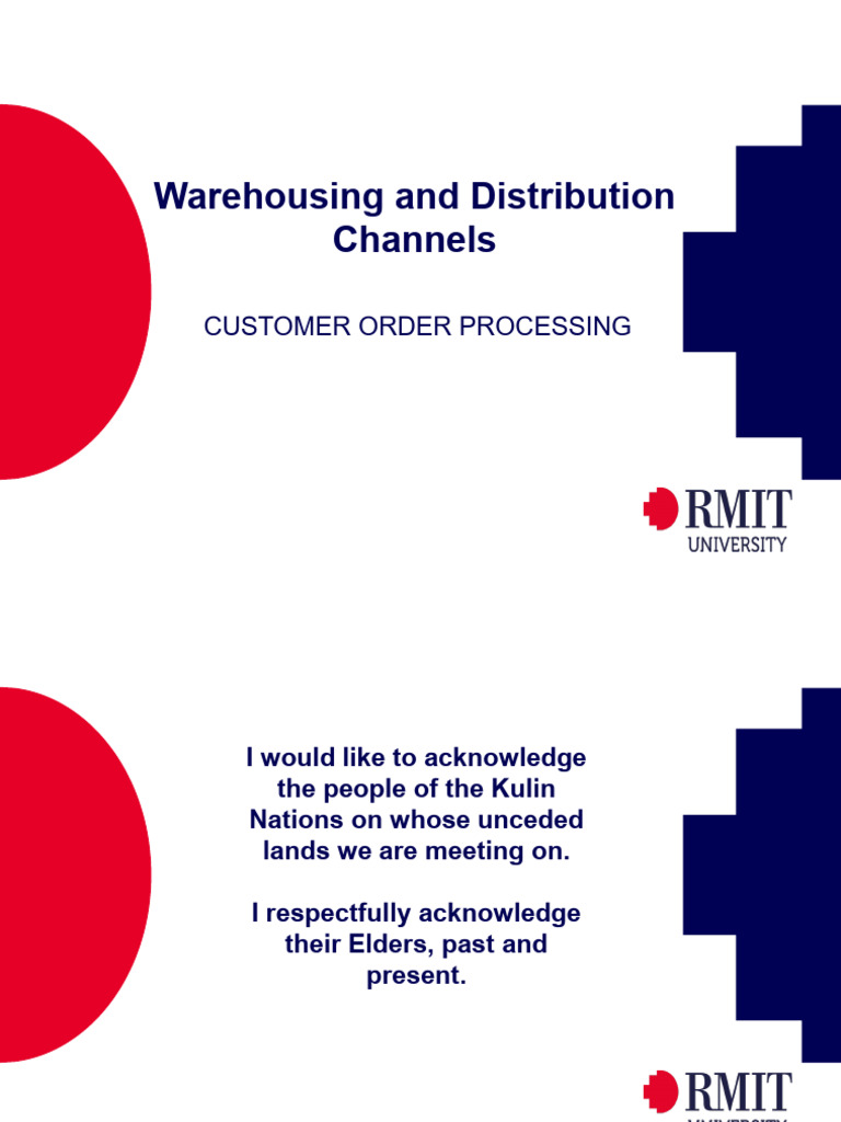 7-Customer Order Processing-1 | PDF | Warehouse | Logistics