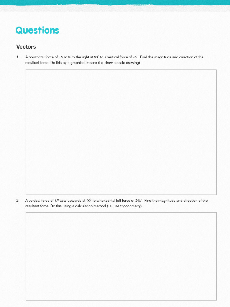 L1 - Scalars and Vectors - QUESTIONS | PDF
