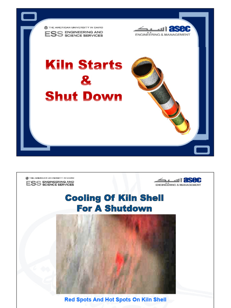 Kiln Shell Cooling and Maintenance Guide | PDF | Refractory | Combustion