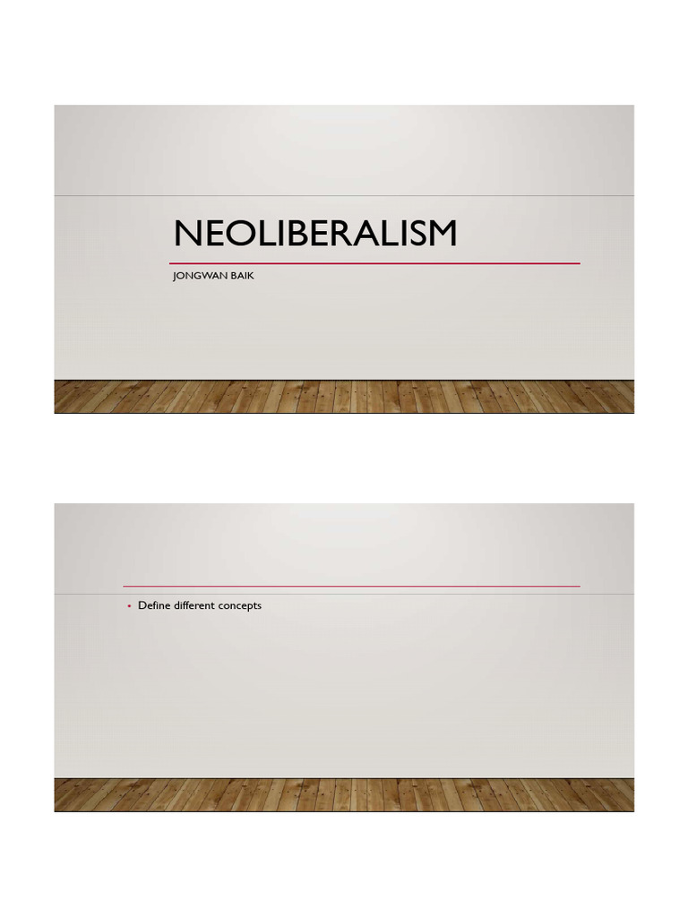 Neoliberalism and Market Efficiency | PDF | Market (Economics ...
