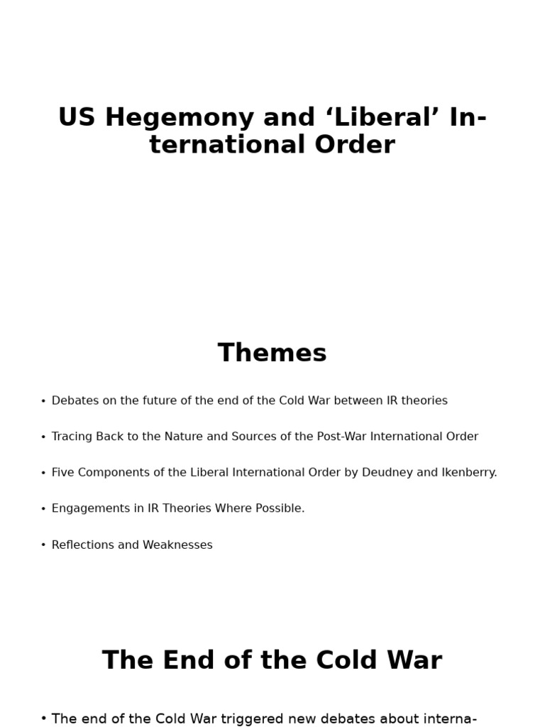 US Hegemony and Â Liberalâ International Order | PDF | Hegemony ...