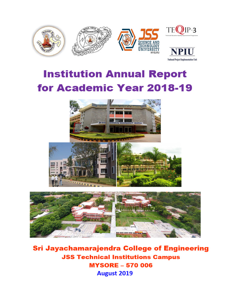 SJCE TEQIP III Annual Report 2018-19 | PDF | Computers