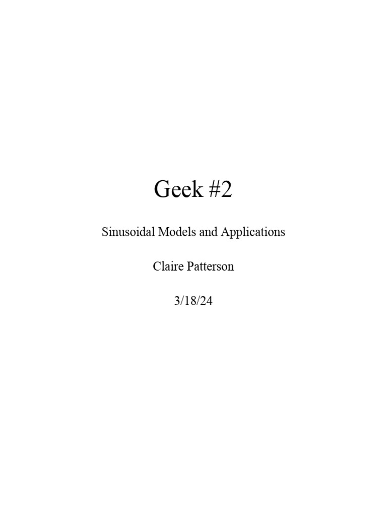 Claire Patterson - GEEK # 2 - Option 1 or Option 2-2 | PDF