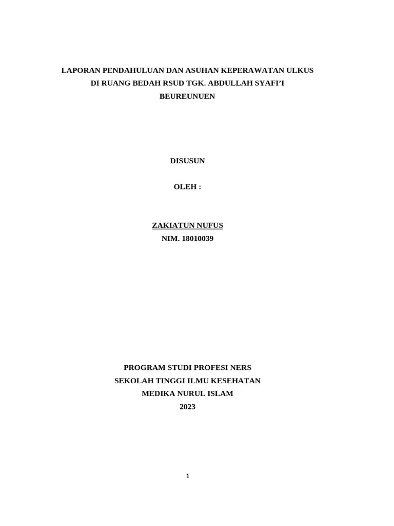 Ulkus Diabetes Melitus Zakia | PDF