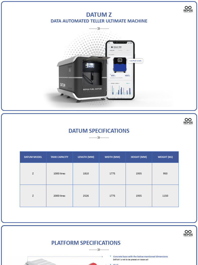 DATUM Z Automated Teller Specifications | PDF