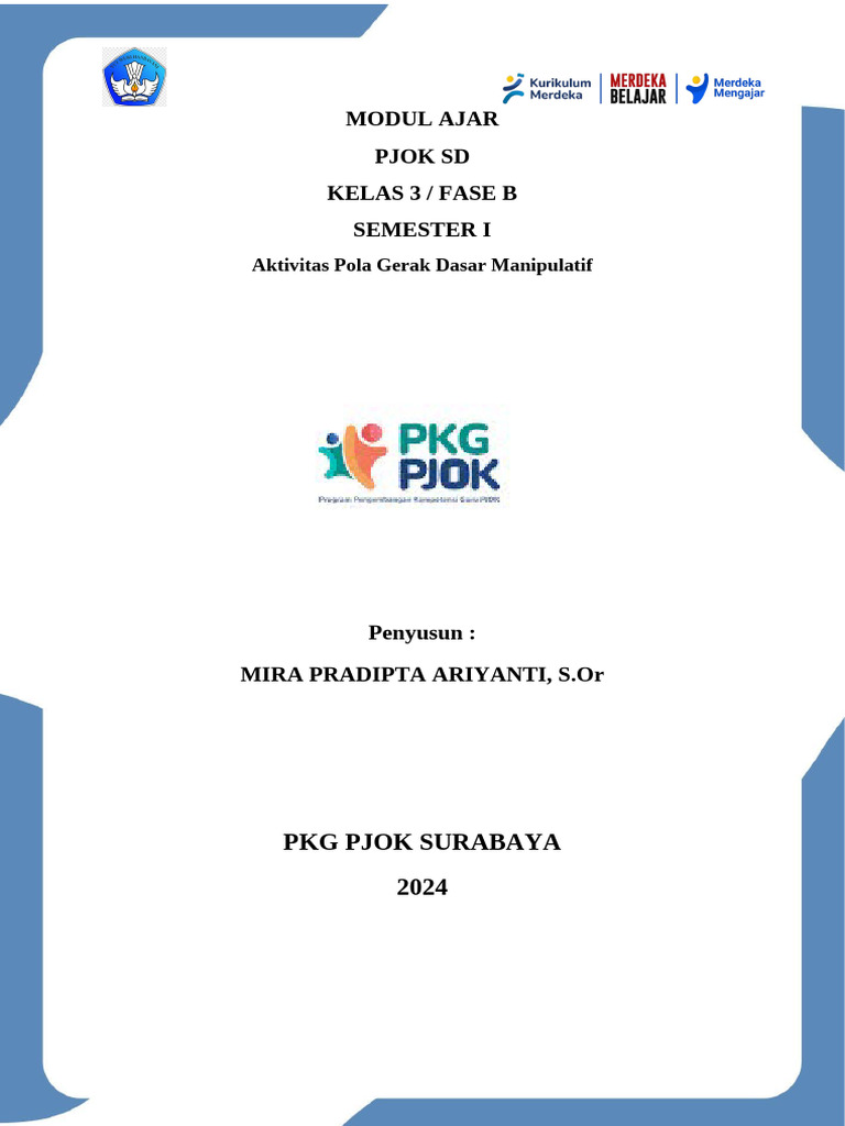 Modul Ajar PKG PJOK Mira | PDF