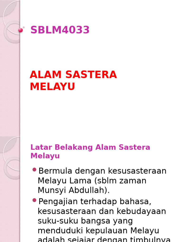 Sejarah dan Genre Sastera Melayu | PDF