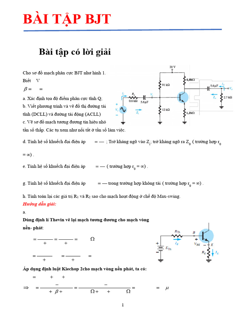 Bai Tap BJT | PDF