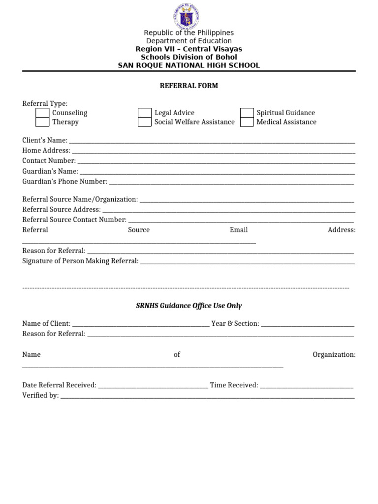 F2D Referral Form External Experts | PDF