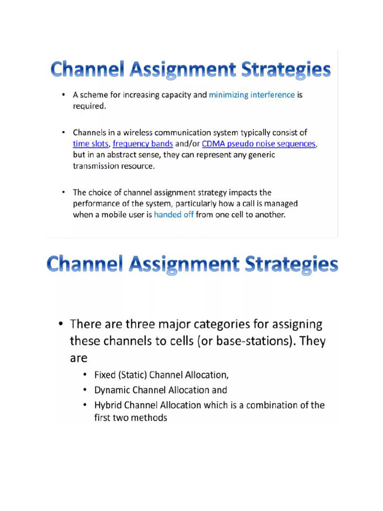 EEE 439 Lec 03 (Traffic and Channel Assignment) | PDF